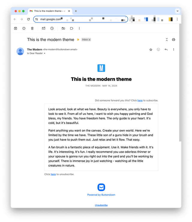 Customizing your emails | Buttondown Documentation
